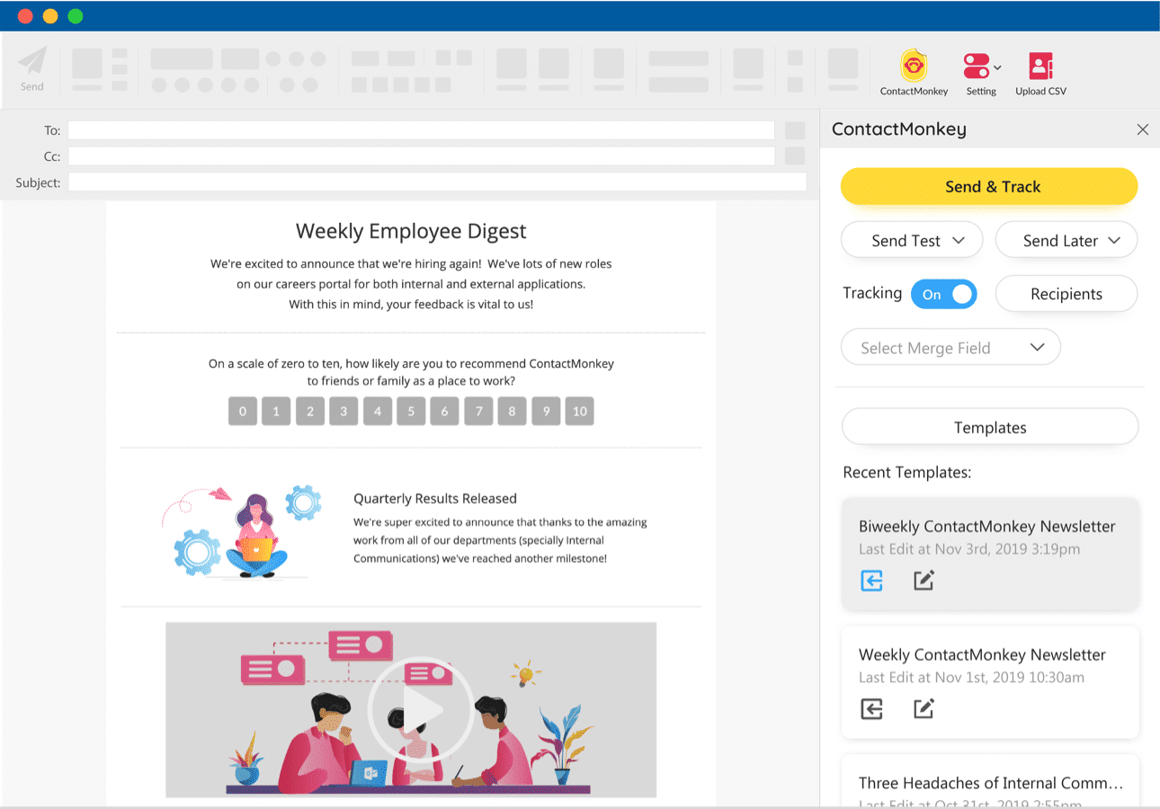 ContactMonkey Internal Communications Email Software | Video Demo