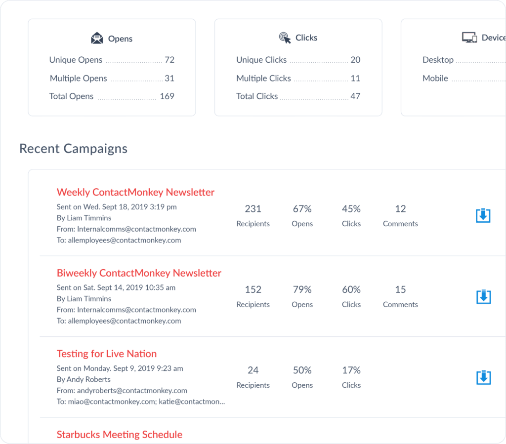Internal Communications Email Software for Employee Engagement