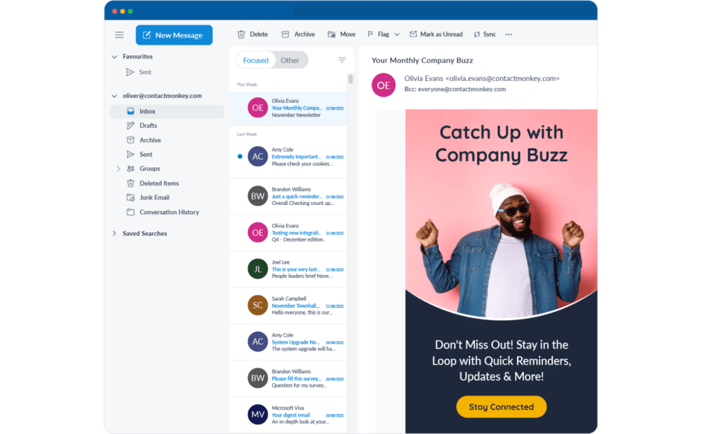Internal Communication Email Software - ContactMonkey