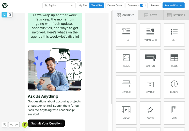 Email Template Builder For Internal Communications - ContactMonkey