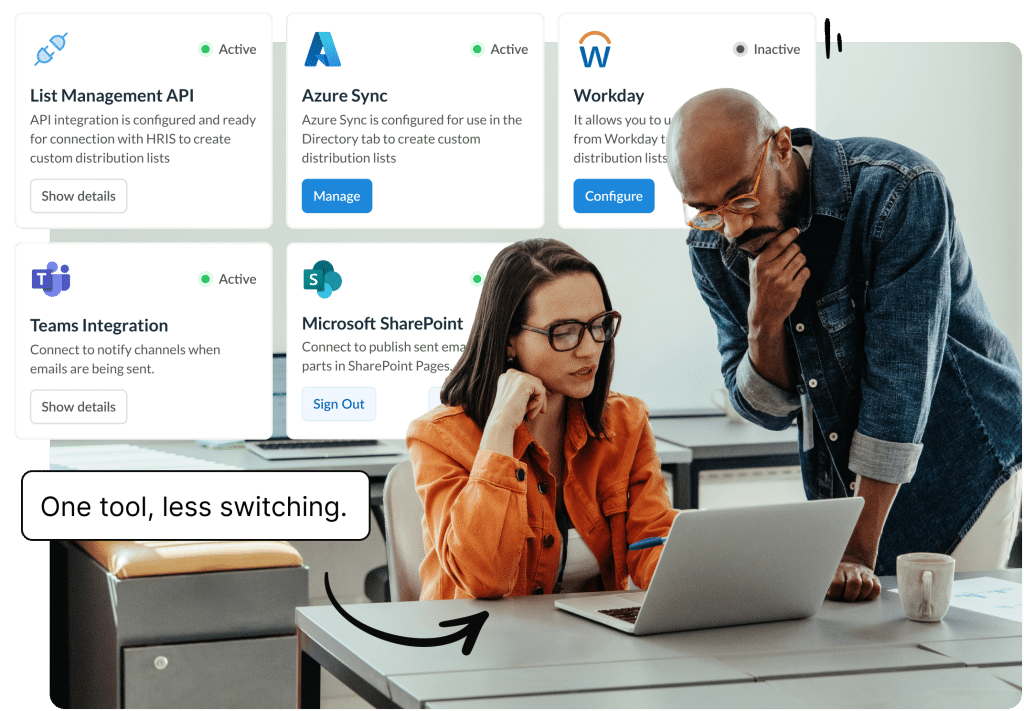 Internal Communications Email Software Features by ContactMonkey